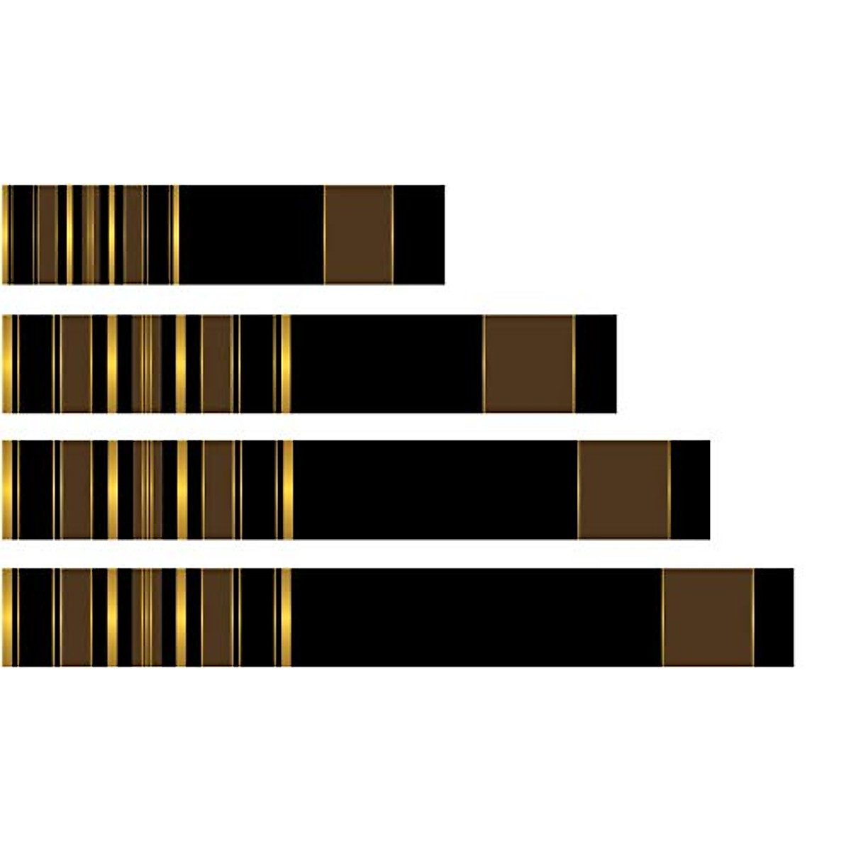 White Water Archery Non-Laminated Black Background Brown Stripe Traditional 17 Crest Arrow Wraps 15 pk Choose Length Width (7, 1)