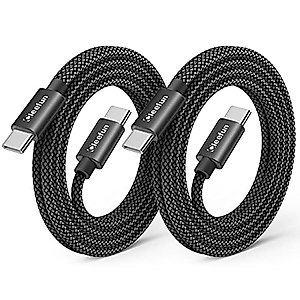 USB C to USB C Cable Fast Charging, [10ft 2-Pack] CLEEFUN 60W PD Type C to Type C Cord Braided Compatible with Samsung Note 20 10, Galaxy S21 S20 S21+ S20+ Ultra A71 A72 A52 5G, Pixel 5 4 4a XL,Switch