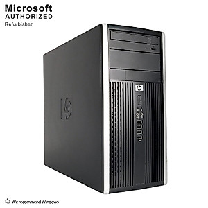 HP Compaq Pro 6200 Tower Desktop PC, Intel Core i3-2100 3.1GHz, 8G DDR3, 1T, WiFi, Bluetooth 4.0, DVD, Windows 10 64-Multi-Language Support English/Spanish/French (Renewed)