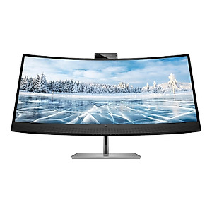 HP Z34c G3 34" Webcam WQHD Curved Screen LED LCD Monitor - 21:9 - Silver, Black