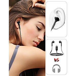 DUKABEL USB Wired Earbuds, USB Headphone with Mic for PC/ PS4/ PS5, 6FT in-Ear Stereo Earphones Headsets with Volume Control for Office Live Broadcast Gaming