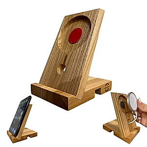 Natural Wood walnaut Phone Stand Holder Compatible with Apple MagSafe Charger for iPhone 13, 13 Pro, 13 Pro Max, 13 Mini, 12, 12 Pro, 12 Pro Max, 12 Mini
