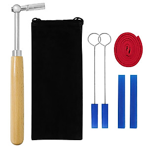 6 Pcs Piano Tuning Kit, Professional Piano Tuner Tools with Piano Tuner Hammer Mute and Piano Tuning Lever for Beginner and Professional Tuner