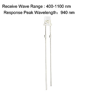 uxcell 20pcs Photosensitive Diode Photodiodes Light Sensitive Sensors,3mm Clear Flat Head Receiver Diode