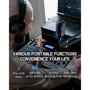 ALABS USB Wireless Cardioid Condenser Microphone for Podcast,Gaming and Home Office,100ft Signal Transmission Distance,Streaming Mic with LED Quick Mute Indicator and Noise Cancelling for PC,Mac