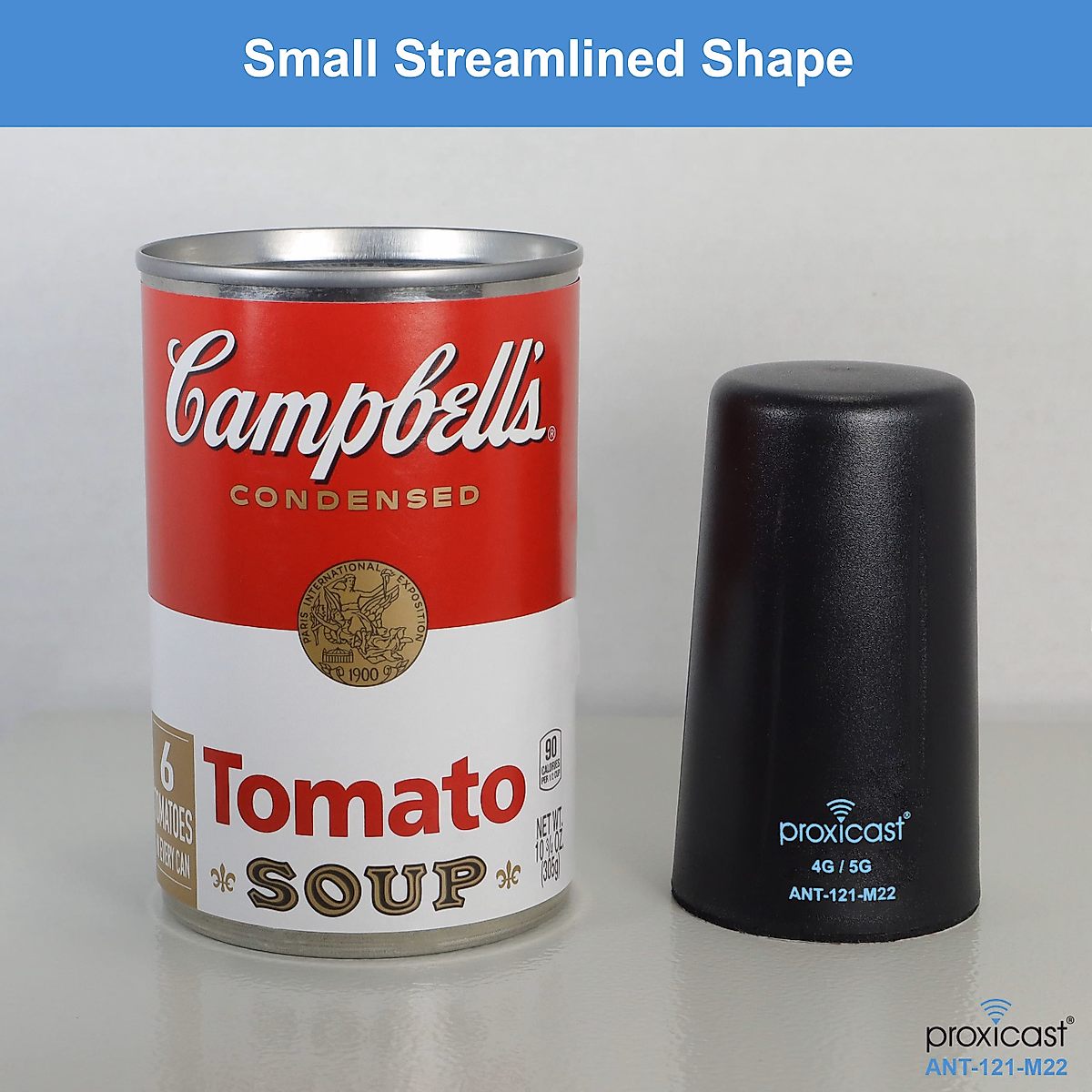 Proxicast Vandal Resistant 2x2 MIMO Low Profile 4G/5G Omni-Directional Screw Mount Antenna - 10 ft Coax Leads - for Cisco, Cradlepoint, Digi, Pepwave, Sierra Wireless and Others (ANT-121-M22)