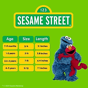 Sesame Street Elmo Cookie Monster Boys Girls Sock Top Slippers,Cookie Monster Blue (Toddler Size 3-4)