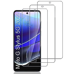 LYWHL [3 Pack] for Motorola Moto G Stylus 2022 Screen Protector Tempered Glass [Not for G Stylus 2023/2021/2020], HD Clear 9H Hardness Film for Moto G Stylus 5G 2022, Bubble Free Case Friendly