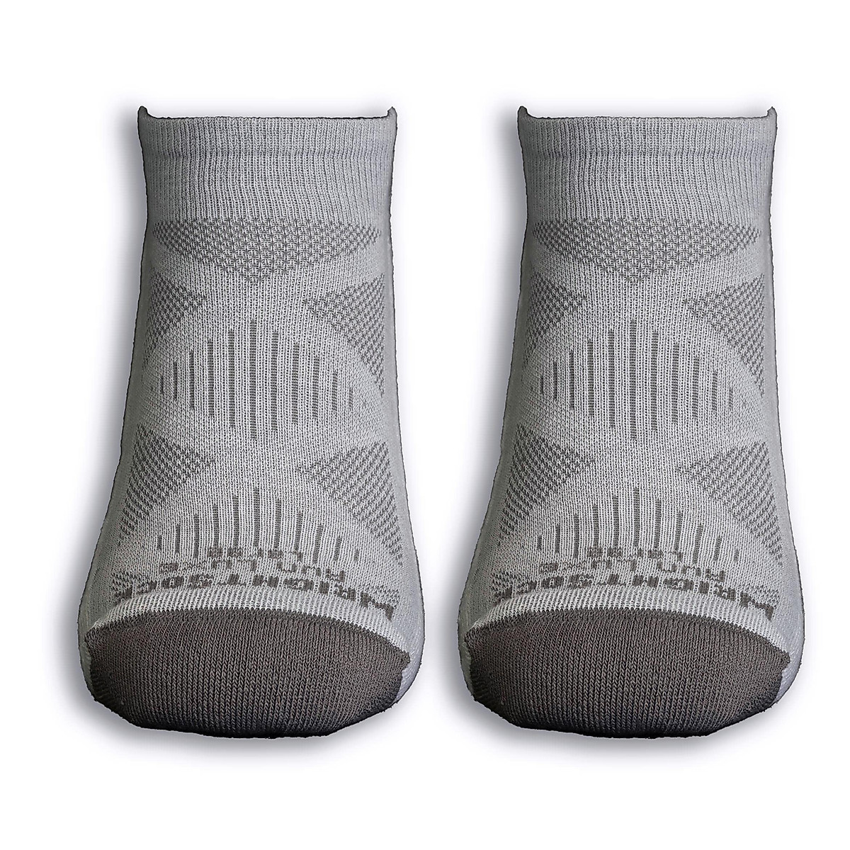 Wrightsock Unisex Run Luxe Single Layer Tab Socks, Titanium, X-Large