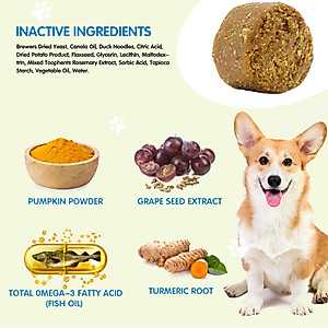 Dog Allergy Relief Chews for All Ages All Breeds - cgify 120 Soft Chews for Dog Itch Relief, Immune Chews, Skin & Coat Supplement, Omega 3 Fish Oil Probiotics for Dogs (Chicken Flavored)