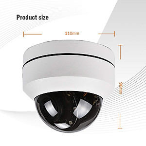 EVERSECU Mini PTZ Camera RS485 HD Analog 1080P 4X Zoom(2.8-12mm) 65ft IR Distance Outdoor High Speed Dome Camera IP66 Weatherproof Full Metal Vandalproof PTZ Camera