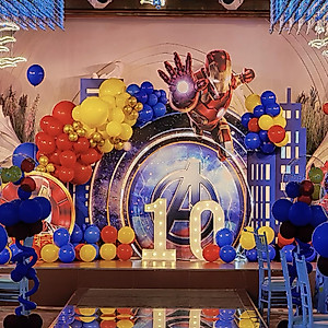 Carnival Balloons Kit,Circus Theme Party Decorations,150 Pcs Red Blue Yellow golden Rainbow Confetti Balloons,for Graduation Rainbow Carnival Decorations Birthday Party Supplies