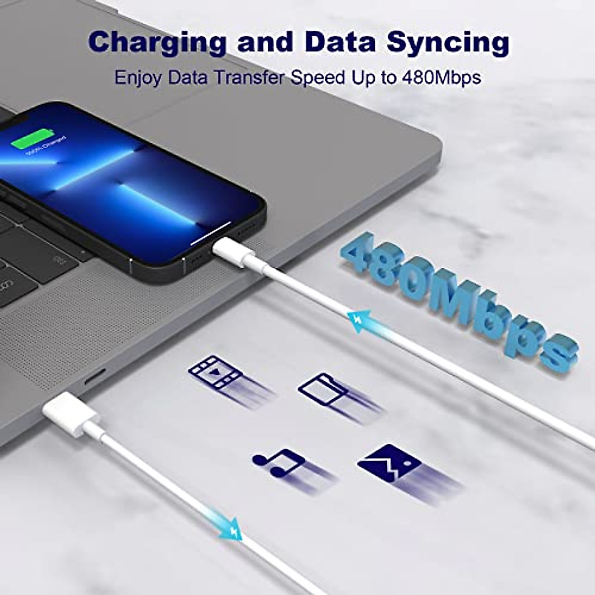 3 Pack iPhone 15 14 Charger Fast Charging, [Apple MFi Certified] PD 20W USB C Wall Charger Block with 6FT Type C to Lightning Fast Charging Data Sync Cable for iPhone 15 14 13 12 11 XS XR X 8 iPad
