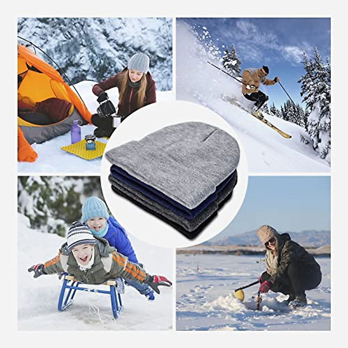 Trash Day Best Day Waste Management Garbage Truck Beanie Hat Men Winter Warm Hat Women Knit Slouchy Skull Cap Black