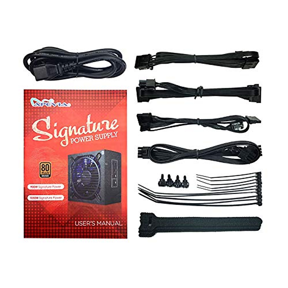 Apevia ATX-SN900 Signature 900W 80+ Bronze Certified Active PFC ATX Semi-Modular Gaming Power Supply