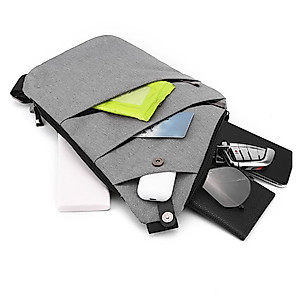 Vensivy Sling Crossbody Bags Anti-thief Slim Personal Flex Bag Safe Purse Bags for Women Men Waterproof (Black, Right)