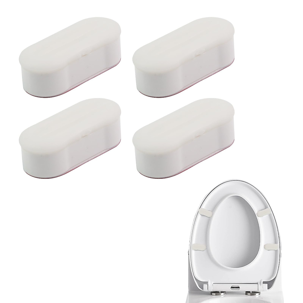 UTALIND 4Pcs Trusted Toilet Seat Bumpers Pads Bumper for Bidet Attachment to Protect Toilet Bowl from Damage, with Strong Adhesive