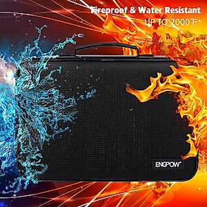 ENGPOW Battery Organizer,Fireproof Battery Organizer Storage Case with Tester (BT168),Waterproof Explosionproof Battery Holder Box with Cover,Holds 220+ AA AAA C D 9V Batteries