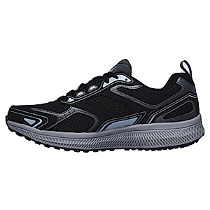 Skechers mens Go Run Consistent - Performance Running & Walking Shoe Sneaker, Black/Grey, 10 US