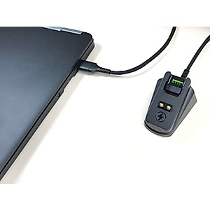 ODIER Mouse Charging Dock Cable for Razer Wireless Mouse Viper Ultimate Naga pro DeathAdder V2 Pro and Basilisk Ultimate Magnetic Charging RGB Lights Status Indicator Gecko Feet (USB)