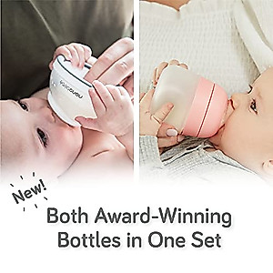 Nanobebe Baby Bottle Complete Starter Set, for Breast Milk and Formula, Anti Colic, Baby Shower Registry Gift, for Newborn, Infant and Baby - Teal