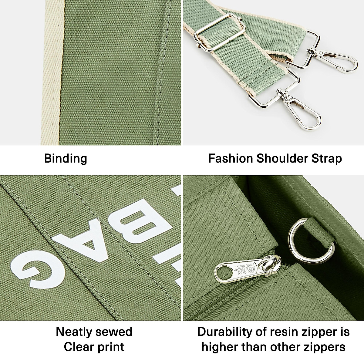 Tote Bag For Women,The Womens Tote Bags with zipper,Canvas Tote Purse Can shoulder/crossbody,Handbag