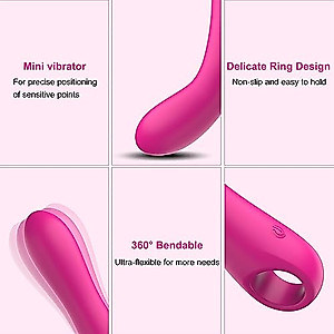 Adult Toys G Spot Dildo Vibrator - NSBAN Mini Vibrating Dildos with 10 Powerful Vibrations Modes, Anal Clitoris Finger Vibrators for Travel Sex Toy for Womens Sexual Toy(Pink)