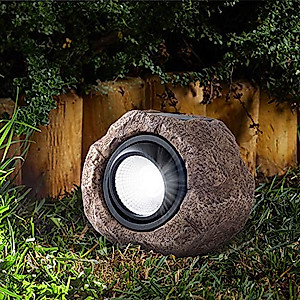 Timeflies Landscape Rock Light, Solar Powered Garden Lights Outdoor Decorative Waterproof LED Spotlight for Pathway, Walkway, Yard, Patio