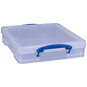 Really Useful Plastic Storage Box 7 Litre Clear,40Lx35Wx8.5D CM
