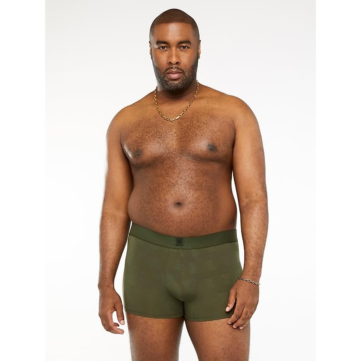 Savage X, Men's Sheer X Trunks, Deep Forest Green, L