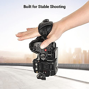 SMALLRIG Camera Cage Wrist Strap, Hand Strap with Quick Adjustable and Detachable Design Secure Grip for Camera Cage Camera Handle and L Bracket - 3848