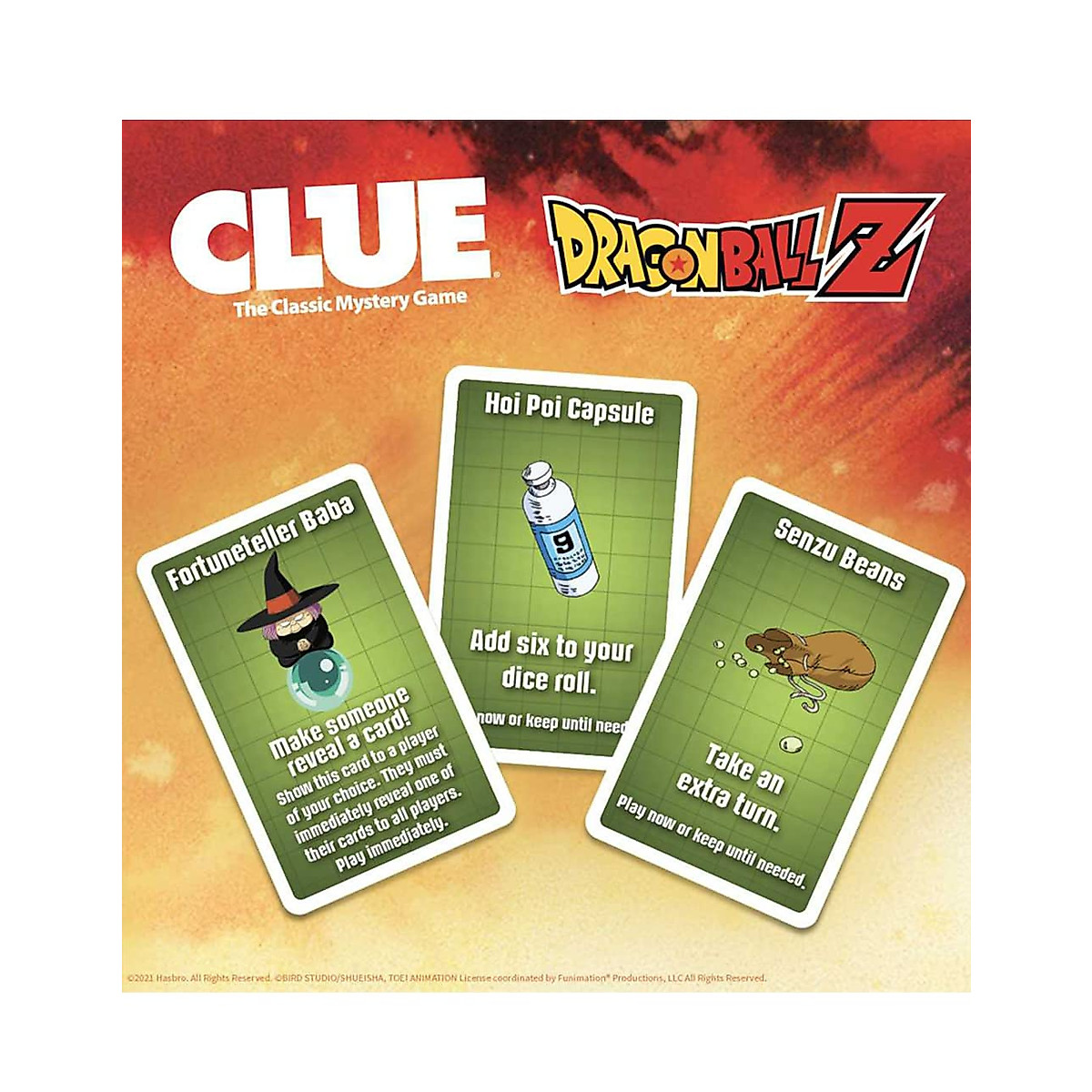 CLUE Dragon Ball Z | Collectible Clue Board Game Featuring Anime Show | Officially-Licensed Game with Familiar Locations and Iconic Characters from Dragon Ball Show