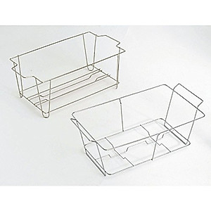 Chafer Stand Wire Full Size Chrome Finish Economy - 22 3/4"L x 12 1/2"W x 9"H