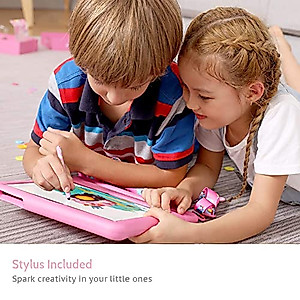 Dragon Touch KidzPad Y88X 10 Kids Tablets, 32GB, 10 inch Android Tablet, Tablet for Children, Parent Control, Preinstalled Kidoz with Shockproof Case, Straps and Stylus, 5G WiFi