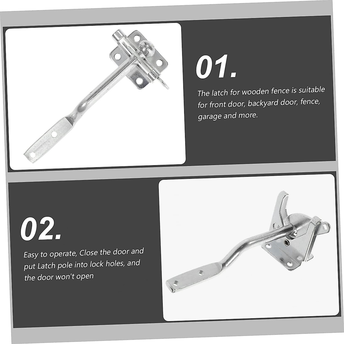 OSALADI Hidden Door Latch Gate Latch Pull Heavy Duty Gate Latches for Metal Fence Gate Locks for Wooden Gates