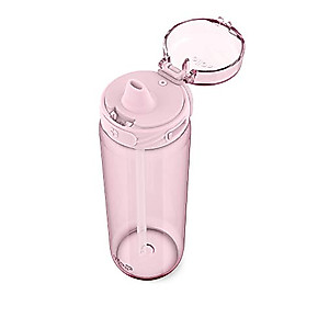 Ello Cooper BPA-Free Tritan Plastic Water Bottle with Silicone Straw, 28 oz (Pink Cashmere)