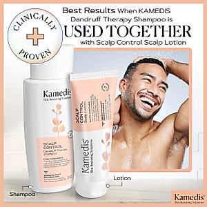 KAMEDIS Anti-Dandruff Therapy Shampoo. For Dry, Itchy, Flaky, Sensitive Scalp and Seborrheic Dermatitis. Contains 1% Zinc Pyrithione and Salicylic Acid. Hair & Head Treatment. 13.4 Fl Oz. (2pk)
