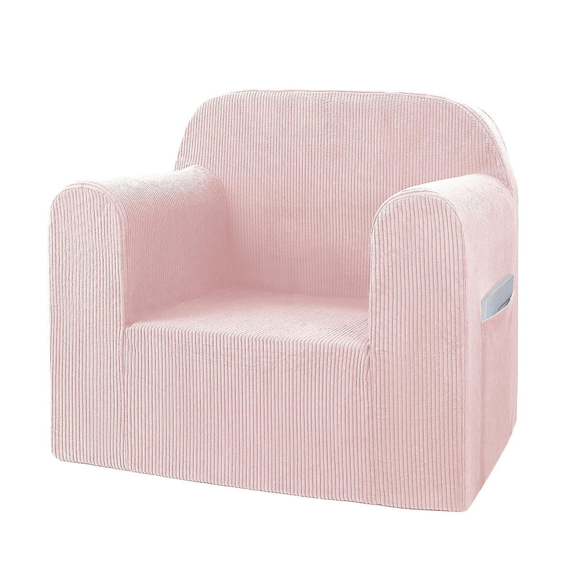 Gurxien Toddler Corduroy Couch Thick Foam Bean Bag Chair Snuggle-Soft Armchair Kids Soft Cuddly Reading Fuzzy Baby Chair Suit for 1-6 T Light Pink