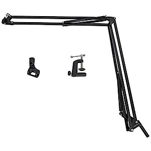 Rockville DMS40 40" Microphone Boom Arm Studio Podcast USB Mic Stand+Desk Clamp