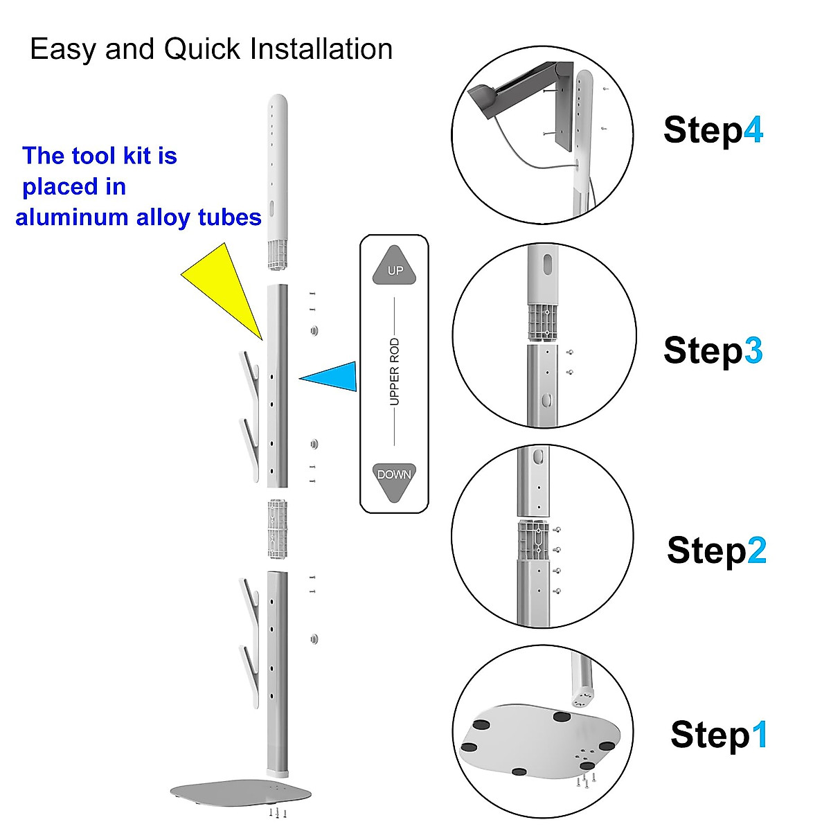 Foho Vacuum Stand Holder Docking Station Compatible for V7 V8 V10 V11 V12 V15 G5 SV21 SV18, Aluminum Storage Bracket Stand Compatible for Handheld Cordless Vacuum Cleaners