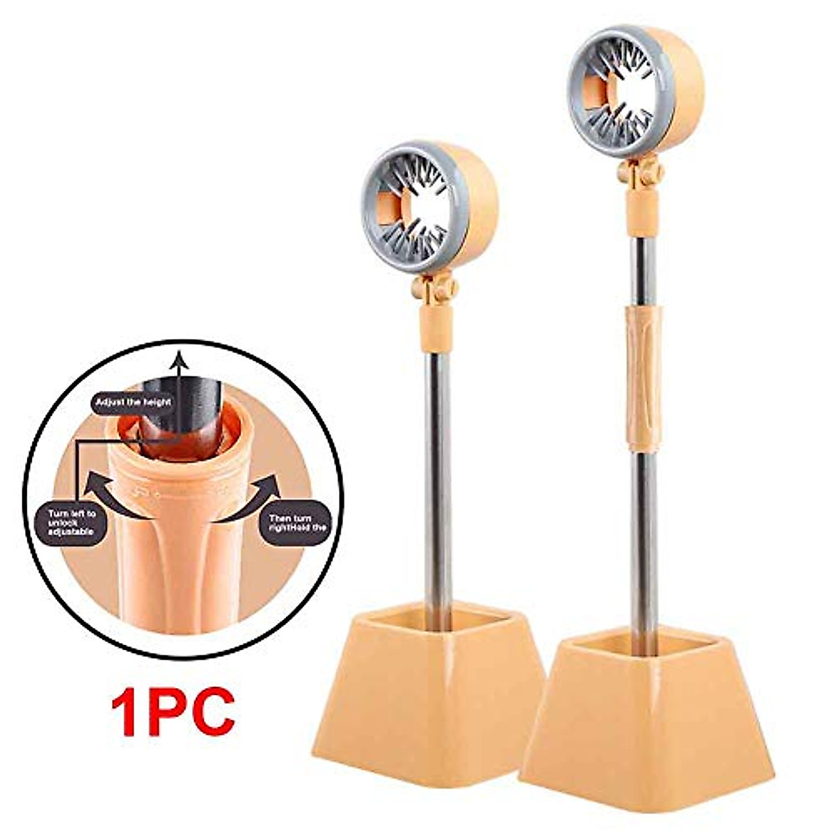 Bibabala Hands Free Hair Dryer Stand,180 Degrees Rotation Lazy Hair Dryer Holder with Non Slip Base, Suitable for Bathroom, Vanity, Makeup Room Countertop(Creamy White)