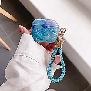 Airpods 3rd Generation Case Cover,3D Cute Cartoon Mermaid Kawaii Airpods 3 Case, Shockproof Hard PC Colorful Airpod 3 Case with Keychain[Front LED Visible]