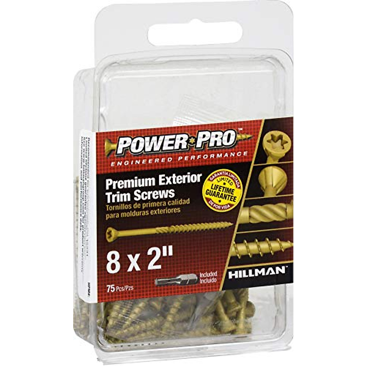 Power Pro 42502 Trim Screws, 75 Pieces, Bronze, 75 Piece