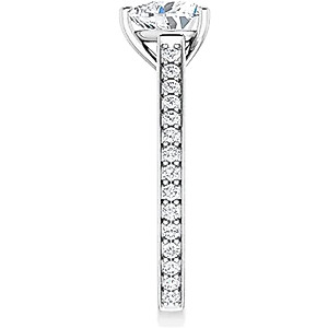 Moissanite World Art Deco Engagement Ring, Heart Cut 2.00CT, VVS1 Clarity, Colorless Moissanite Ring, 925 Sterling Silver, Valentine's Gift, Wedding Ring, Perfact for Gift (7.5)