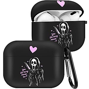 Ulirath for Airpods Pro 2 Case 2022 Skull Funny Unique Design Unique Scary Cute for AirPods Air Pods Pro 2nd Design Skeleton Cover Cases Skin for Boys Girls Kids Skull