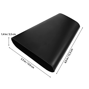 EXCEART 6 Inch Metal Cowbell With Wooden Mallet Percussion Cow Bells Noise Maker Musical Handheld Kit Drum Set Instrument Accessories Black