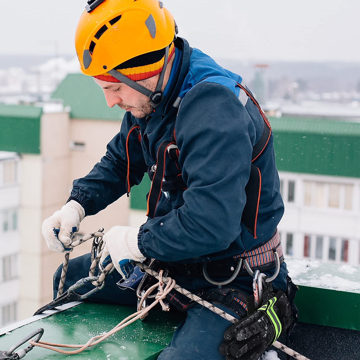 3 Pcs Firefighter Gear Heavy Duty Firefighter Glove Strap with Reflective Trim Fire Gear Accessories Polyester Fire Gloves Firefighting Glove Safety Strap for Workers (Fluorescent Yellow)
