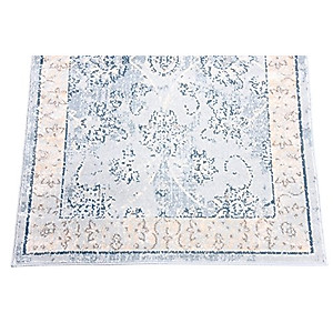 Unique Loom Paris Collection Pastel Tones Traditional Distressed Light Blue Area Rug (2' 2 x 3' 0)