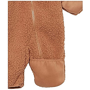 Amazon Essentials Unisex Babies' Sherpa Fleece Bunting Suit, Light Caramel, 12 Months