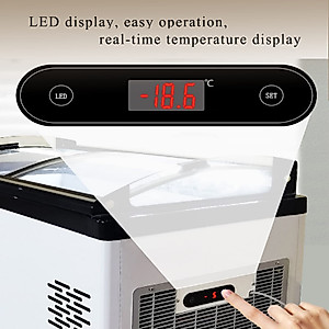 Vaseni Commercial Ice Cream Freezer Display Case, Glass Top Ice cream Showcase Countertop Gelato Display with 6 Square Storage Baskets, 6.35 cu.ft Capacity